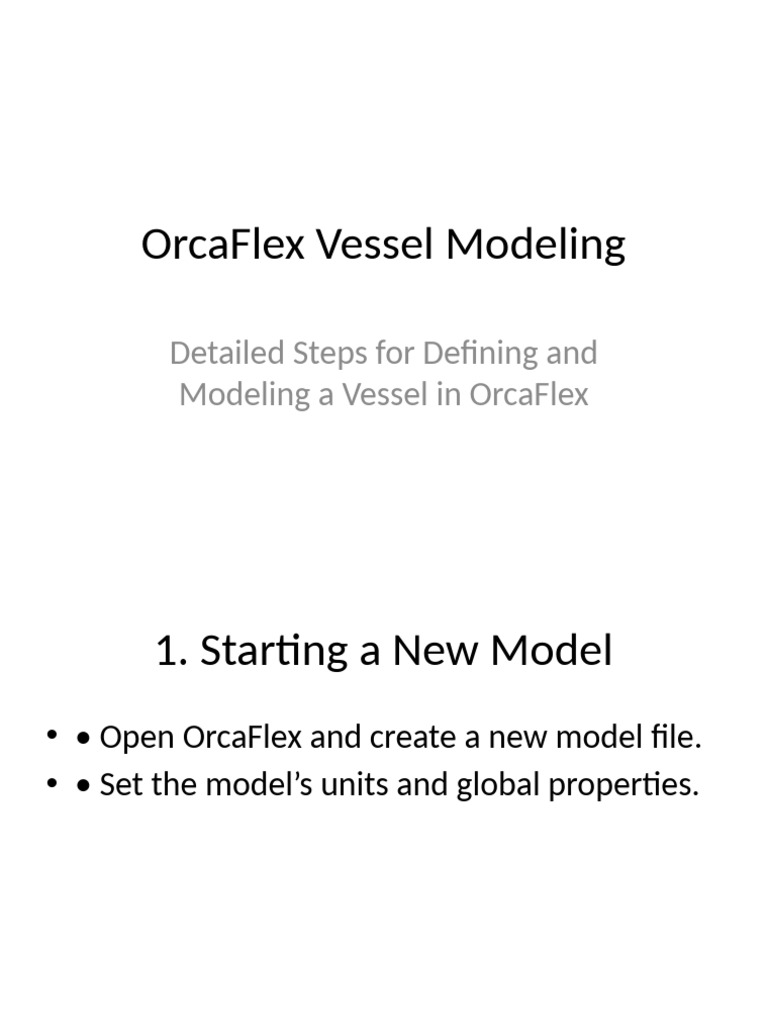 OrcaFlex Vessel Modeling | PDF