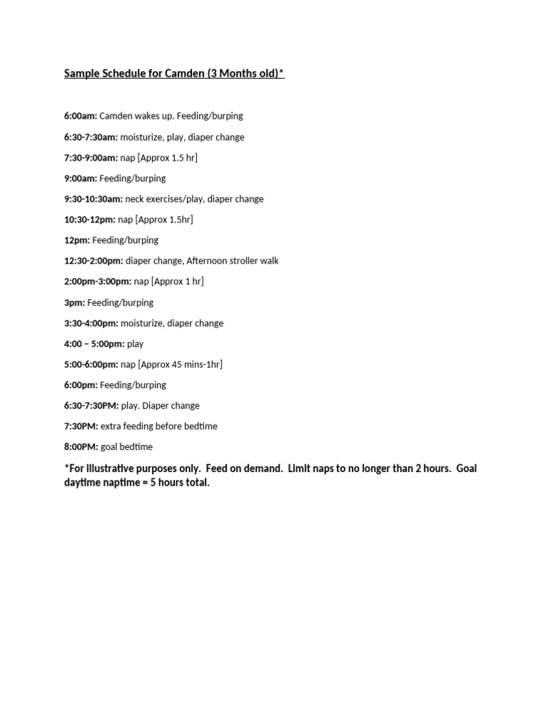 Sample Schedule_Daily Activities v2 | PDF | Implementos domésticos