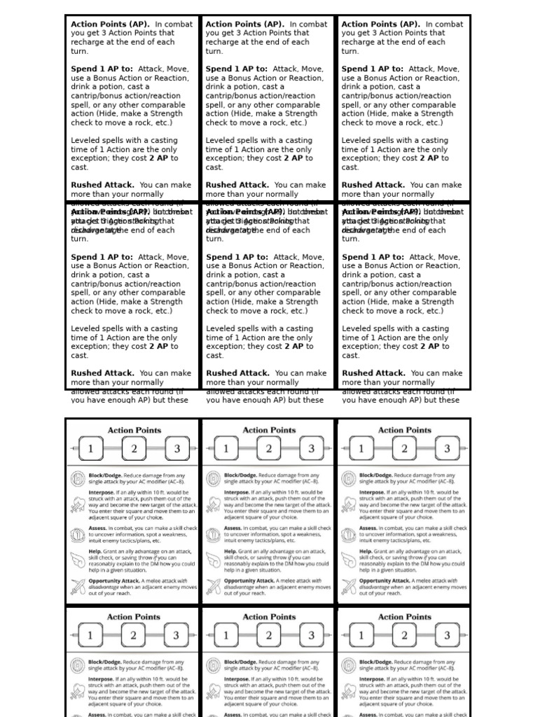 Nimble Player Cards | PDF | Tabletop Games | Gaming