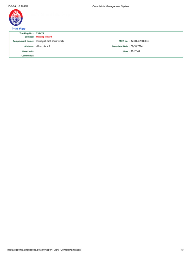 Complaints Management System | PDF | Law