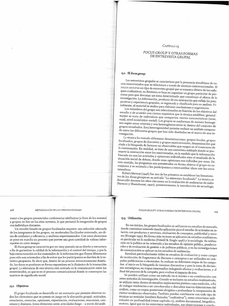 Focus Group - Marradi y Archenti - 2007 | PDF