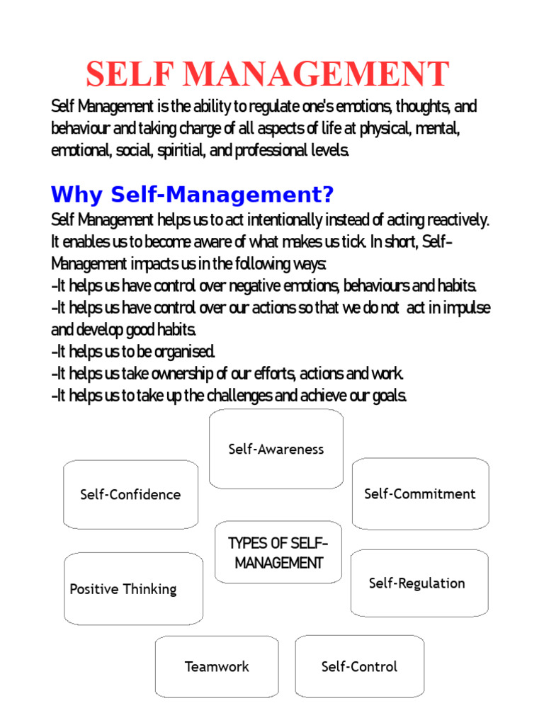 Self Management | PDF