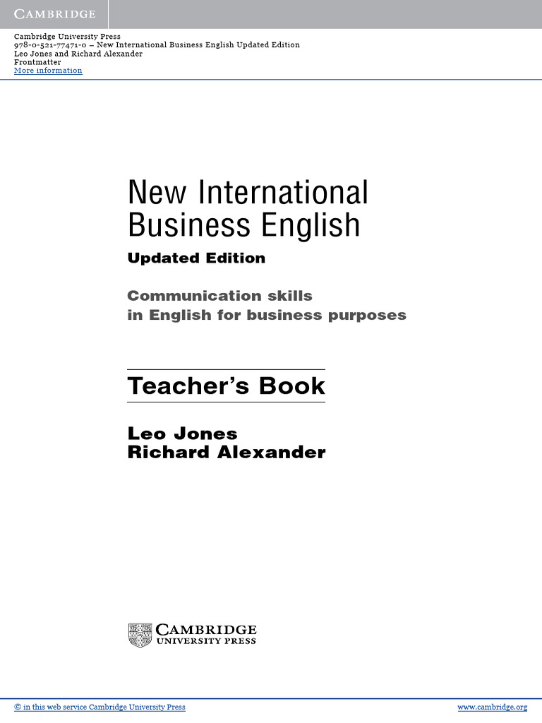New International Business English - Assets - Cambridge University ...