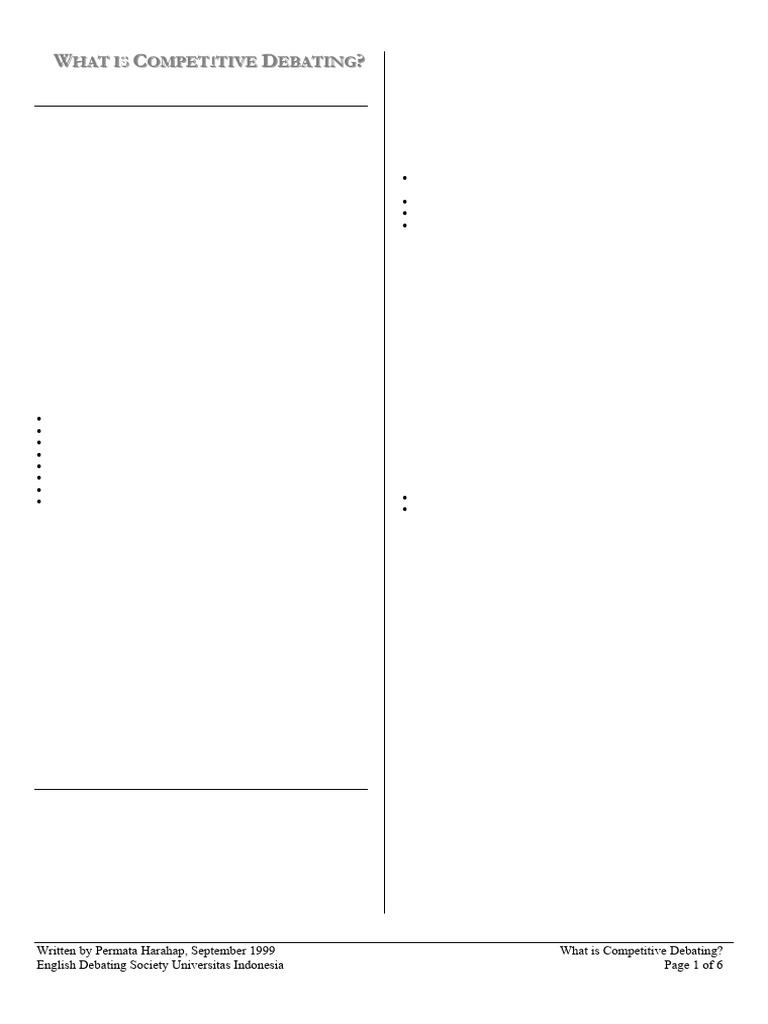 Debating | PDF | Argument | Fallacy