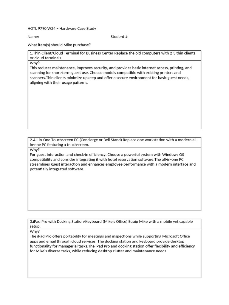 Hardware Case Study Template - Updated | PDF | Point Of Sale | Personal ...