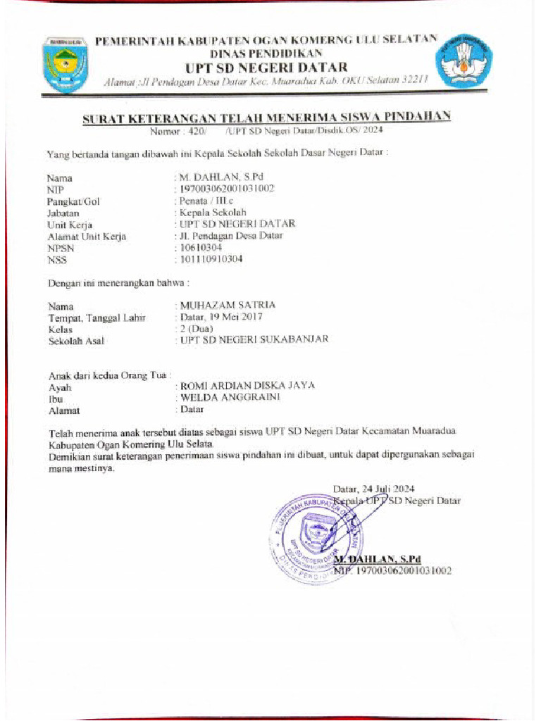 Siswa Pindah Pdf
