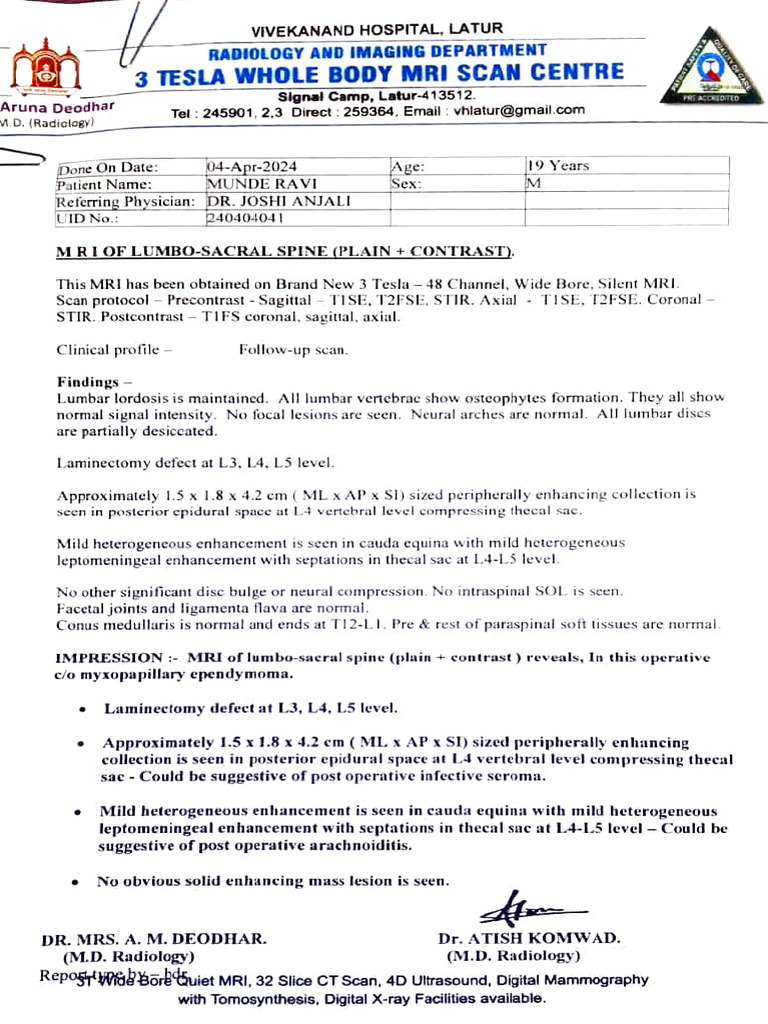 Adobe Scan 06 Apr 2024 | PDF | Radiology | Magnetic Resonance Imaging