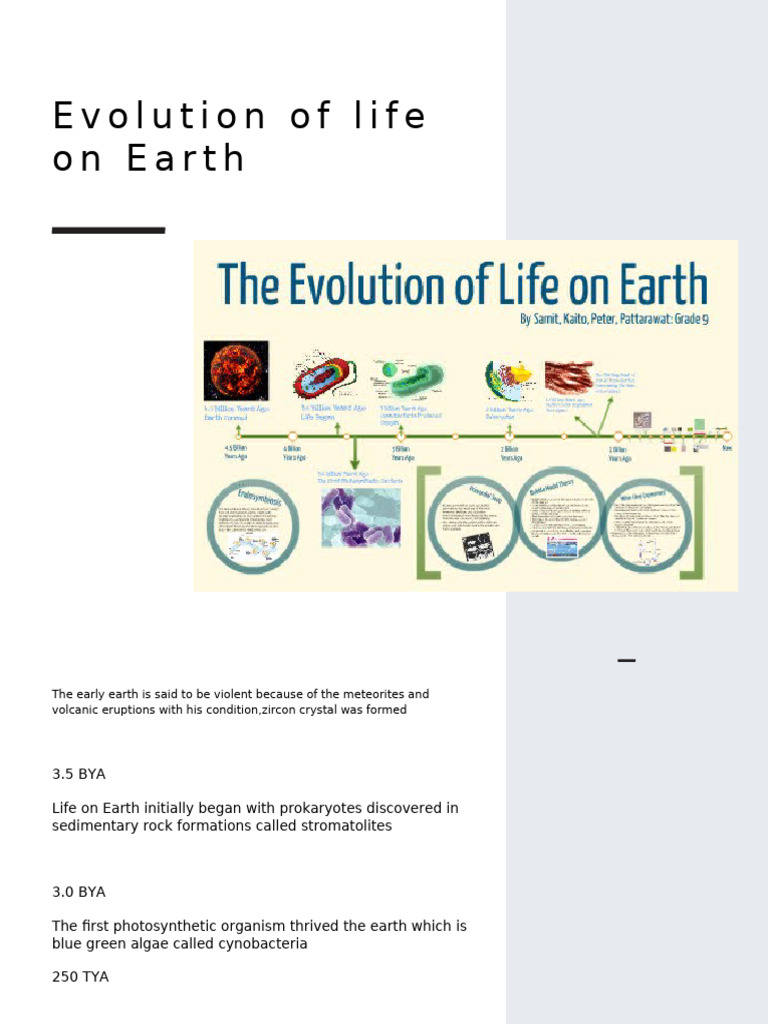 Evolution of Life on Earth | PDF | Science & Mathematics
