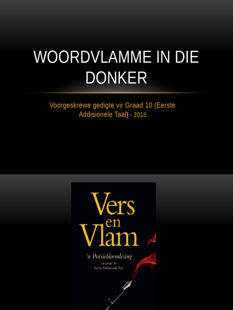 Afrikaans Eat Voorgeskrewe Gedigte 2018.Zp130008 | PDF
