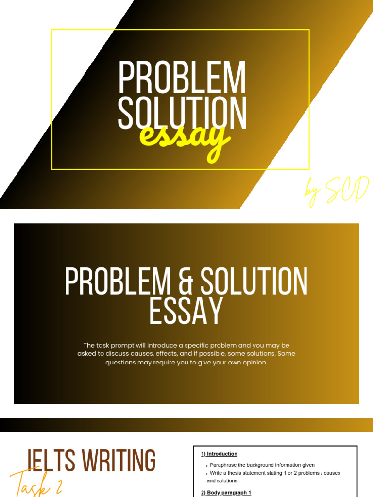 Academic IELTS - Writing Task 2 Problem Solution Essay by SCD | PDF ...