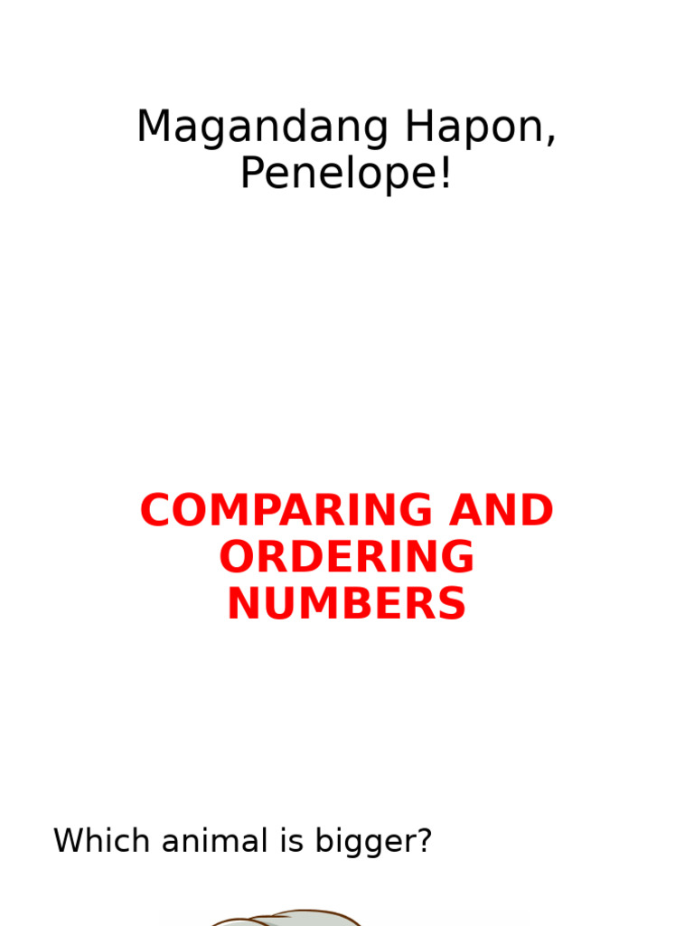 Comparing and Sequencing Numbers | PDF | Mathematical Notation ...