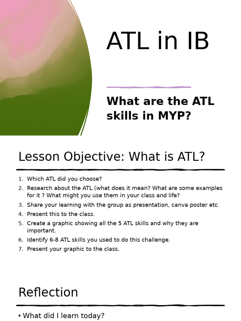 ATL in IB | PDF | Career & Growth