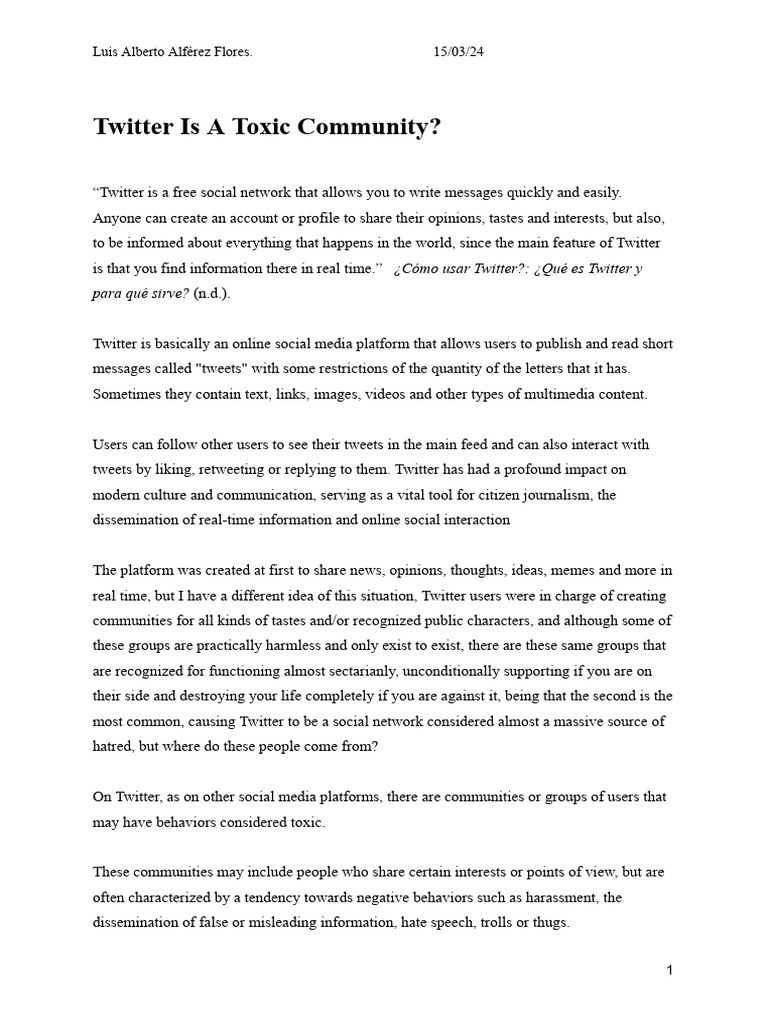 Twitter's Toxic Communities Explained | PDF | Social Media | Popular ...