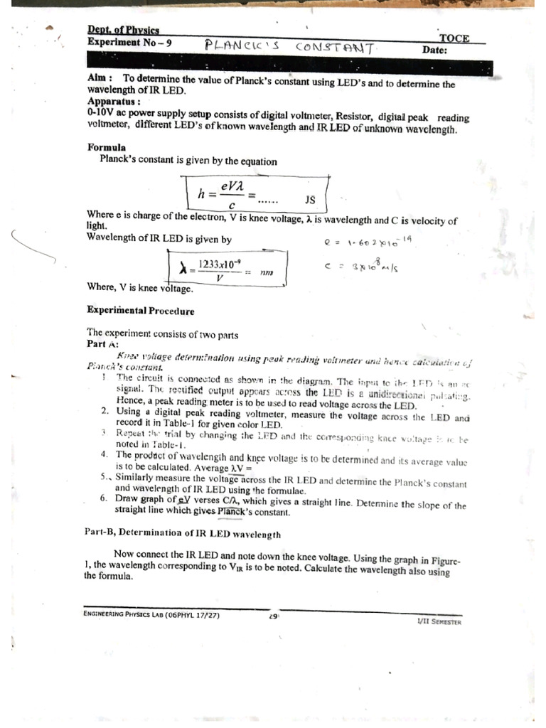 Planck's Constant | PDF