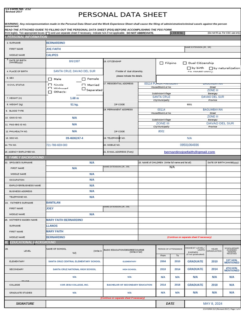 PDS Bernardino | PDF | Government | Justice