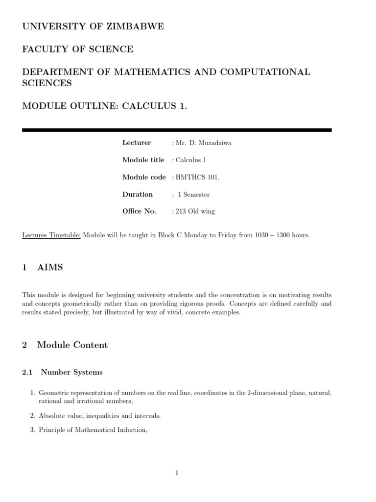 HMTHCS 101 Course Outline | PDF | Integral | Function (Mathematics)