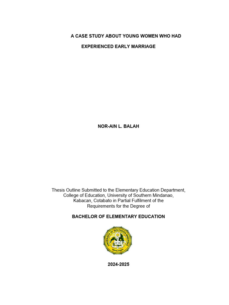 Early Marriage Thesis - 050157 | PDF | Child Marriage | Woman