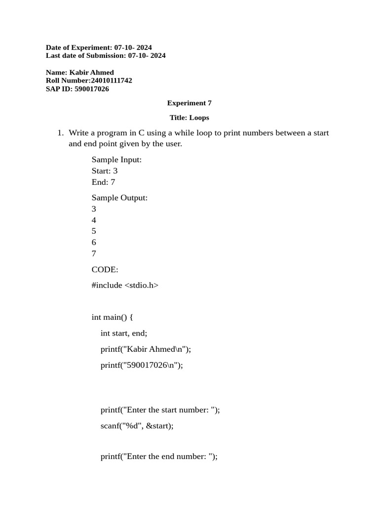 Experiment 7 | PDF | Computer Engineering | Software