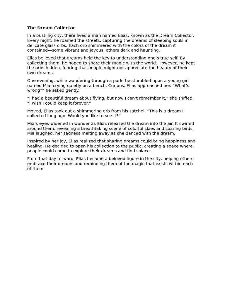 The Dream Collector | PDF | Poetry