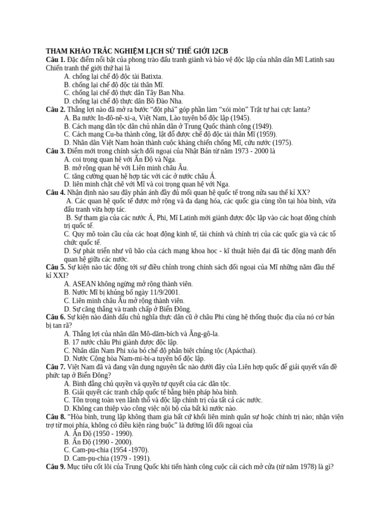 HS-TN LS12 Có Đáp Án | PDF