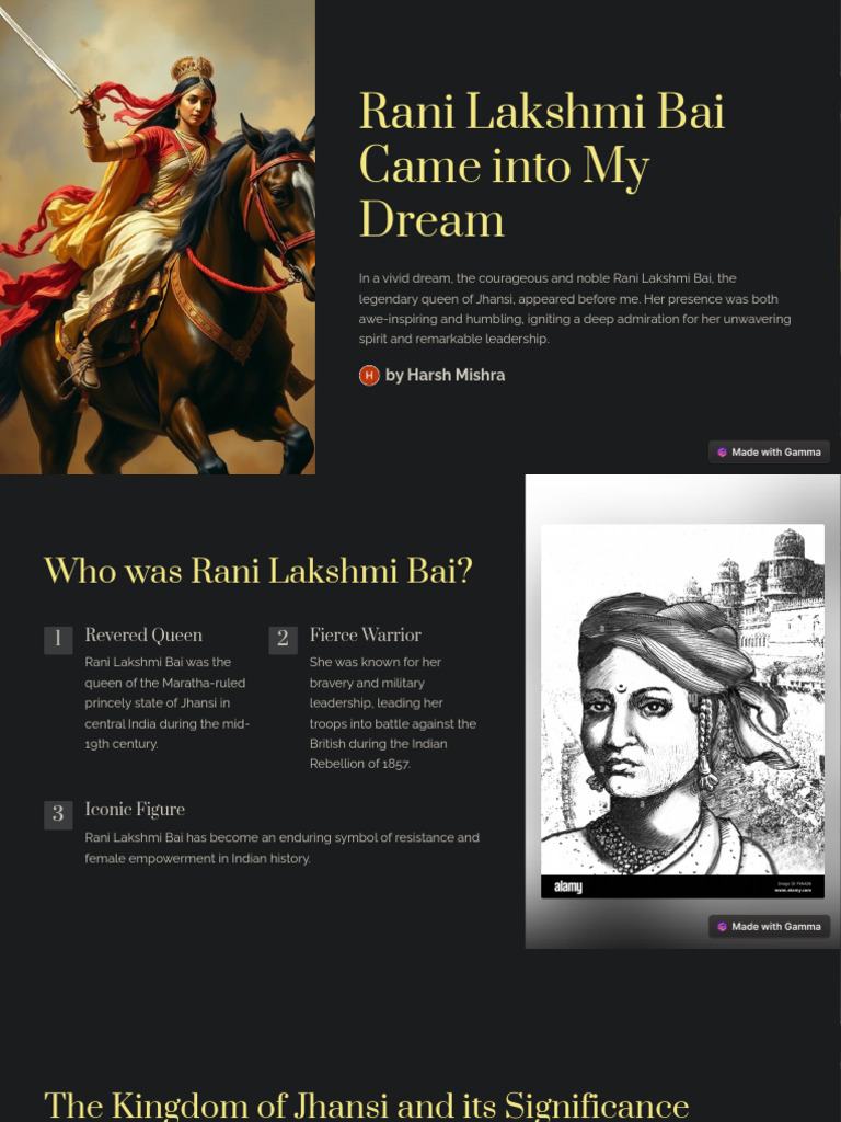 Rani Lakshmi Bai: Dream Encounter | PDF | History