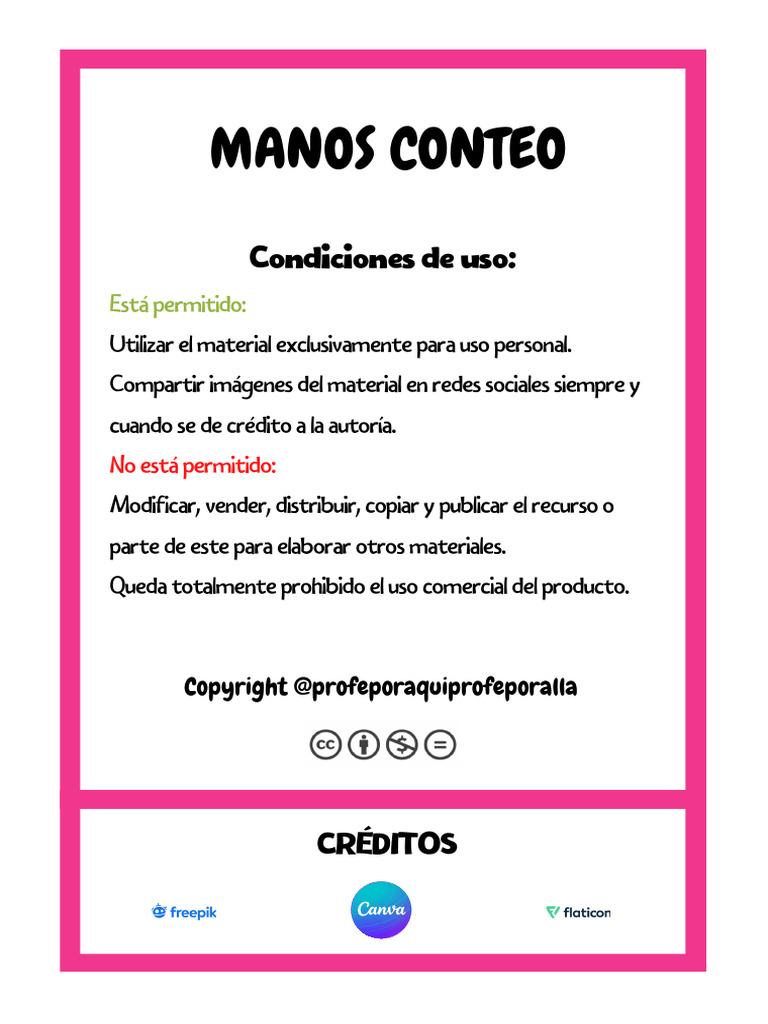 Conteo Con Los Dedos | PDF