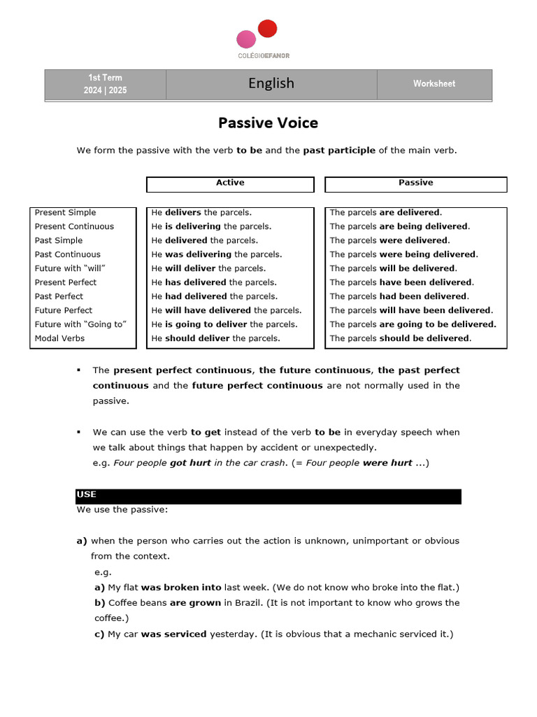 02 - Passive Voice | PDF | Verb | Subject (Grammar)