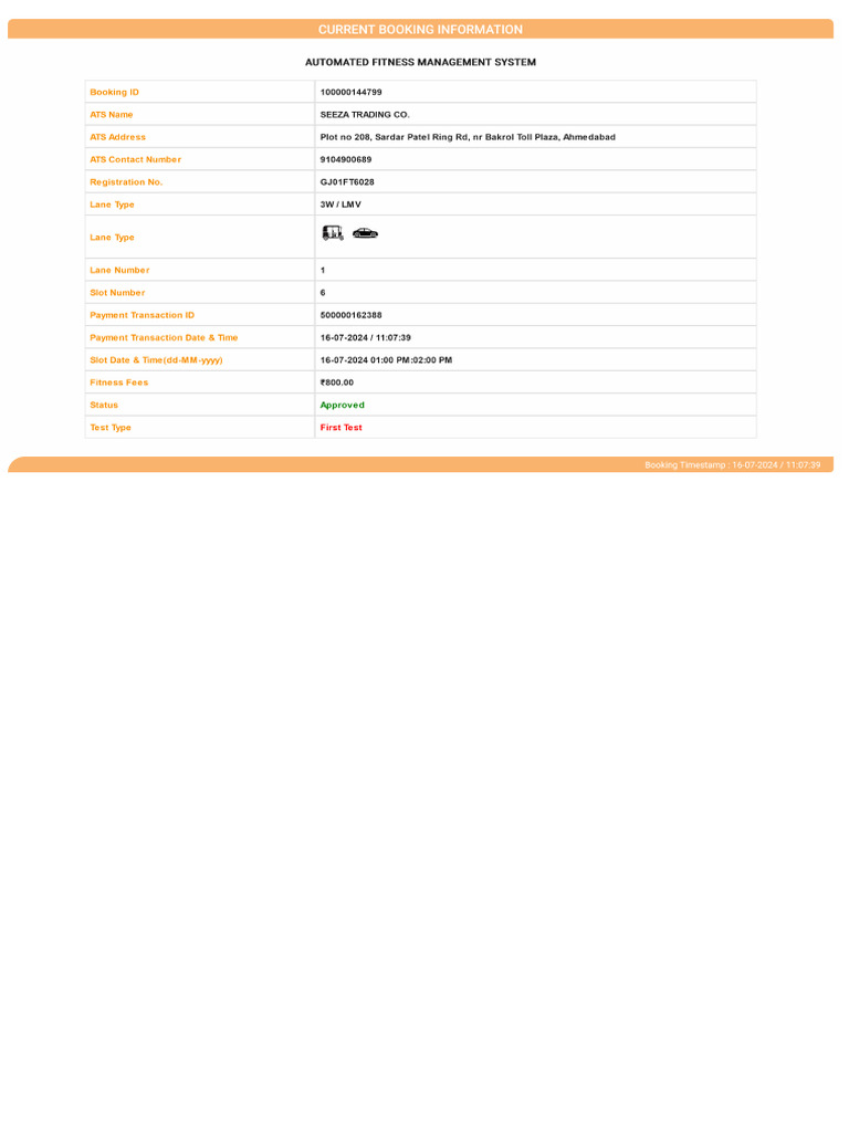 Current Booking Information 40 | PDF