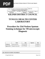 TP-MB 001 Procedure For ZN Stain | PDF | Microscopy | Microbiology