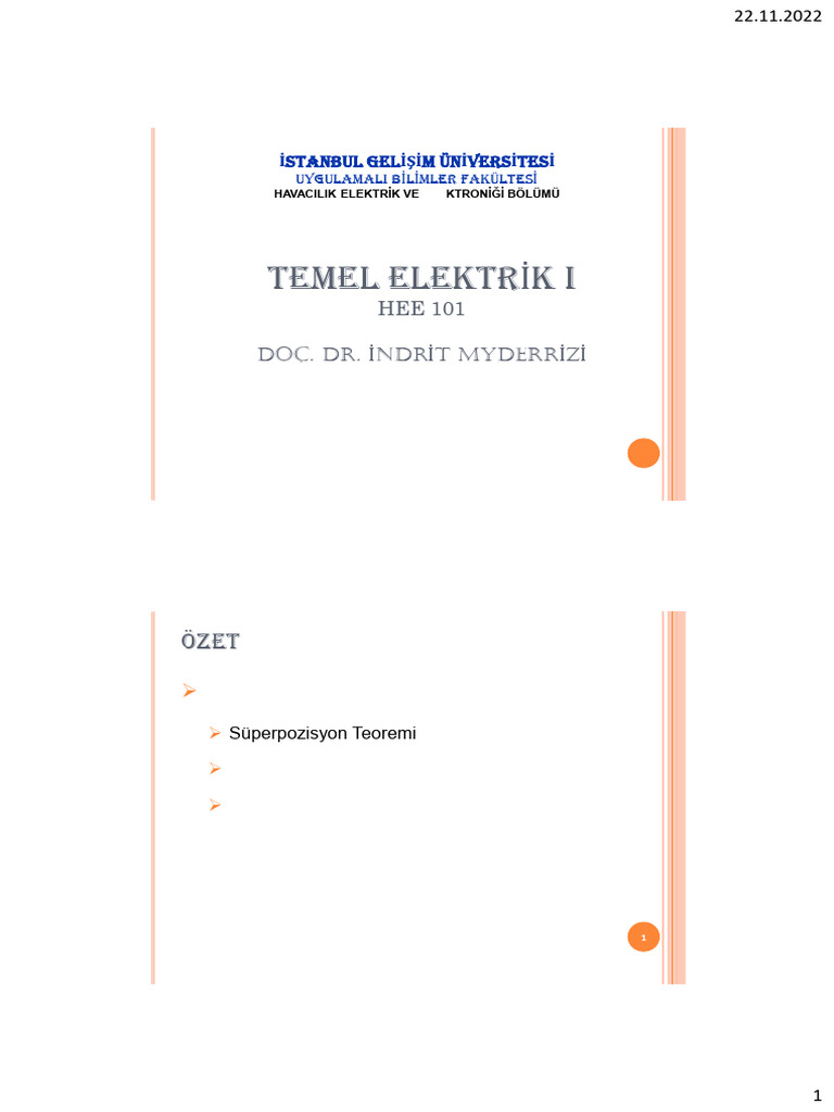 Devre Teoremleri̇ | PDF