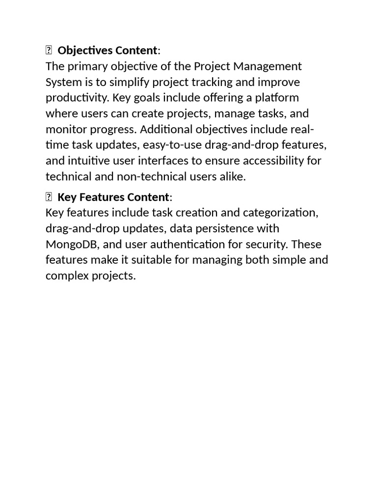 Objectives Content | PDF