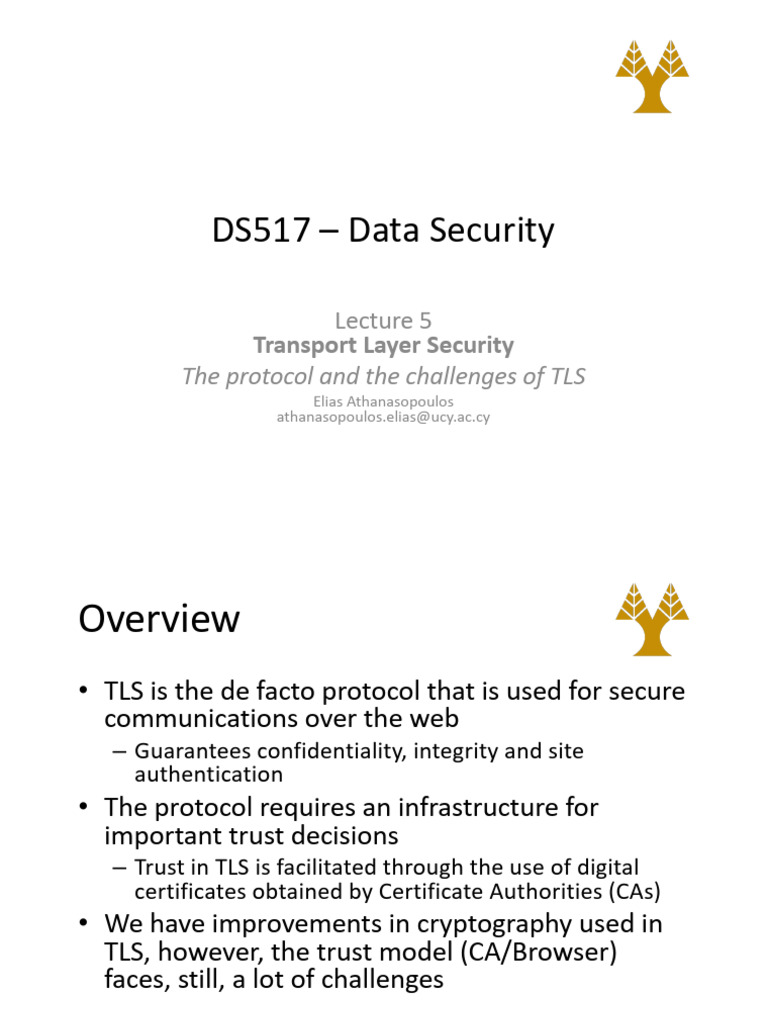w5 Tls | PDF | Transport Layer Security | Public Key Certificate