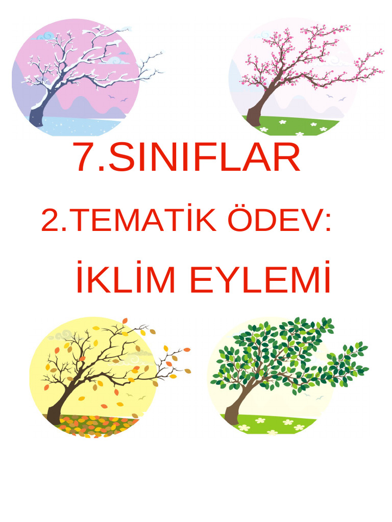 7.siniflar: 2.tematik Ödev | PDF