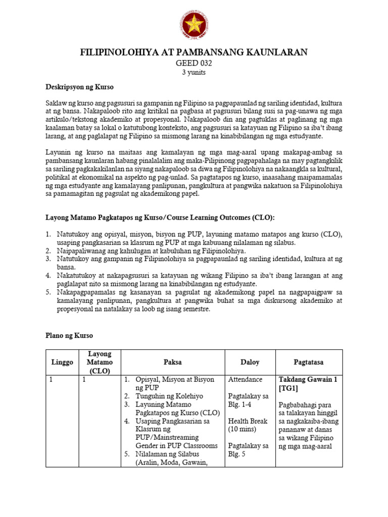 Revised FPK Simplified-Syllabus | PDF