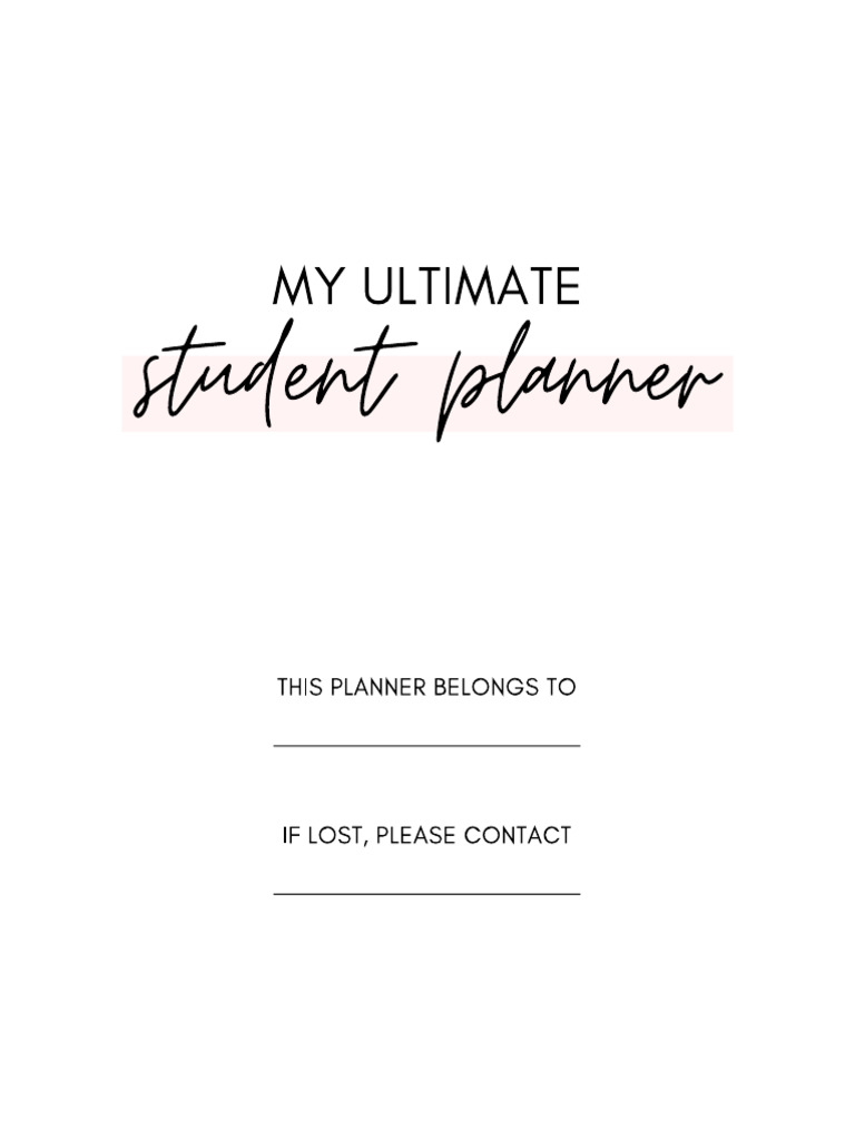 Ultimate Student Planner | PDF