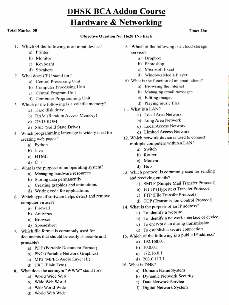 Hardware and Networking | PDF | Computer Network | World Wide Web