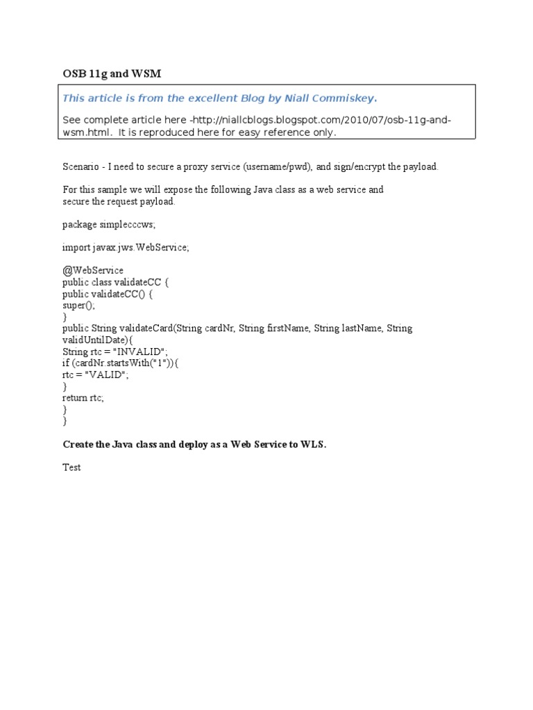 Osb - Osb With WSM | PDF | Proxy Server | Java (Programming Language)