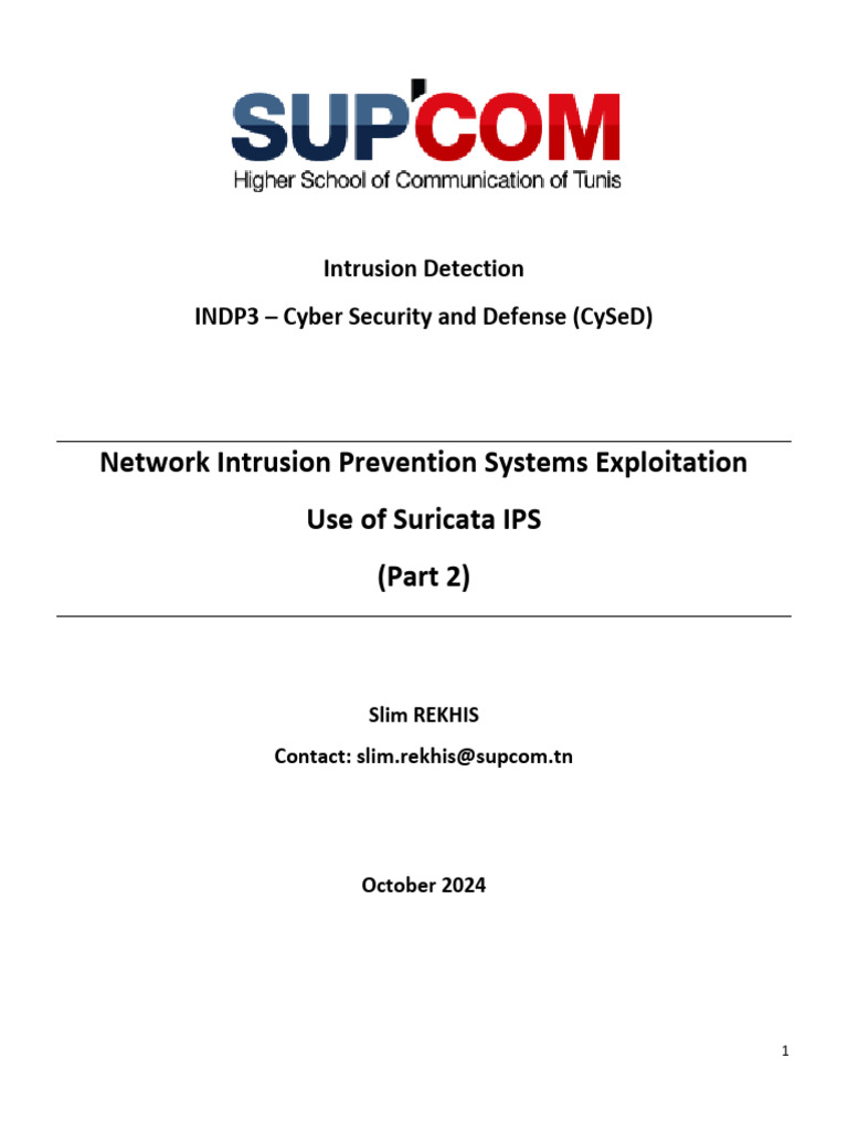 IntrusionDetection - Lab2 - Suricata - Part2 | PDF | Port (Computer Networking) | Transport ...