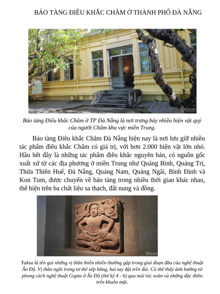 BAO TANG DIEU KHAC CHAM DA NANG | PDF
