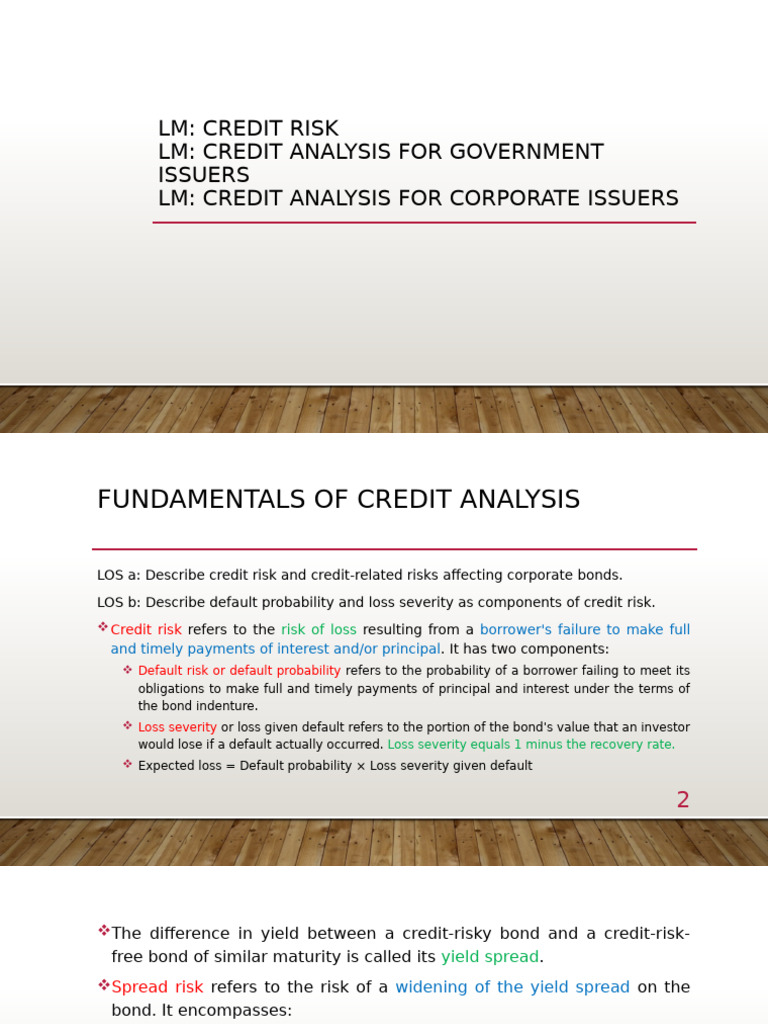 Fundamentals of Credit Analysis | PDF | Debt | Bonds (Finance)