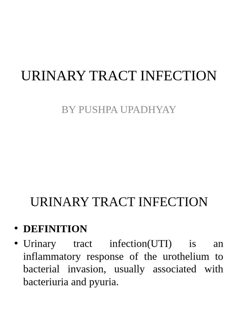 Urinary Tract Infection Final | PDF | Urinary Tract Infection | Medical ...