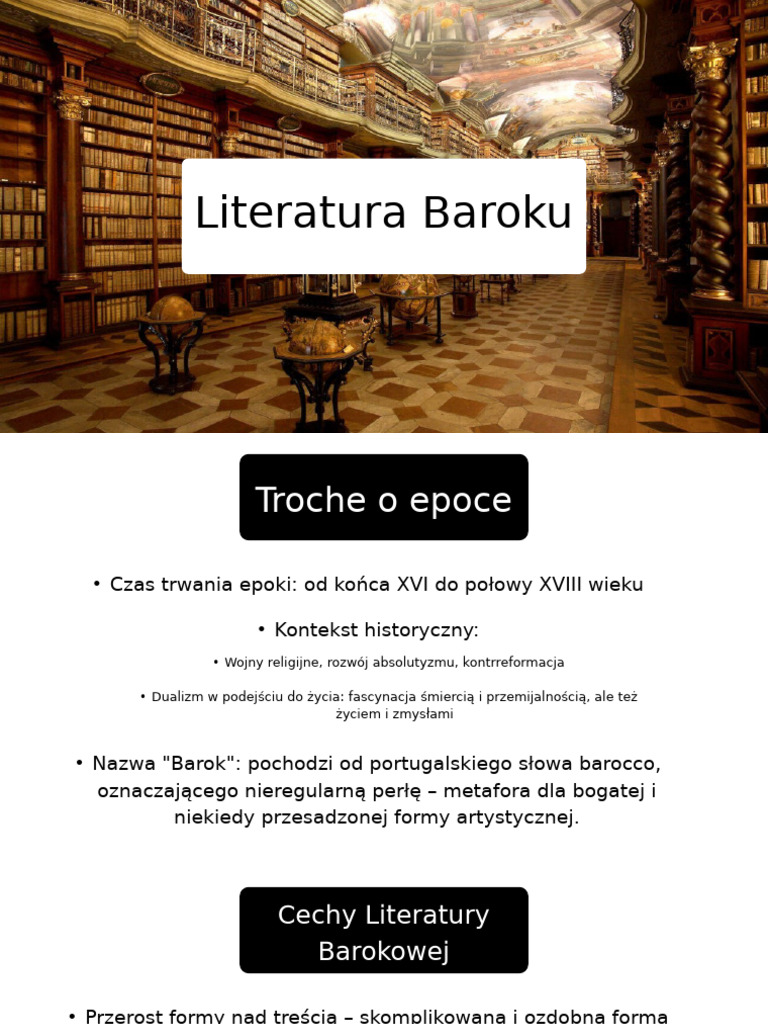 Literatura Baroku | PDF