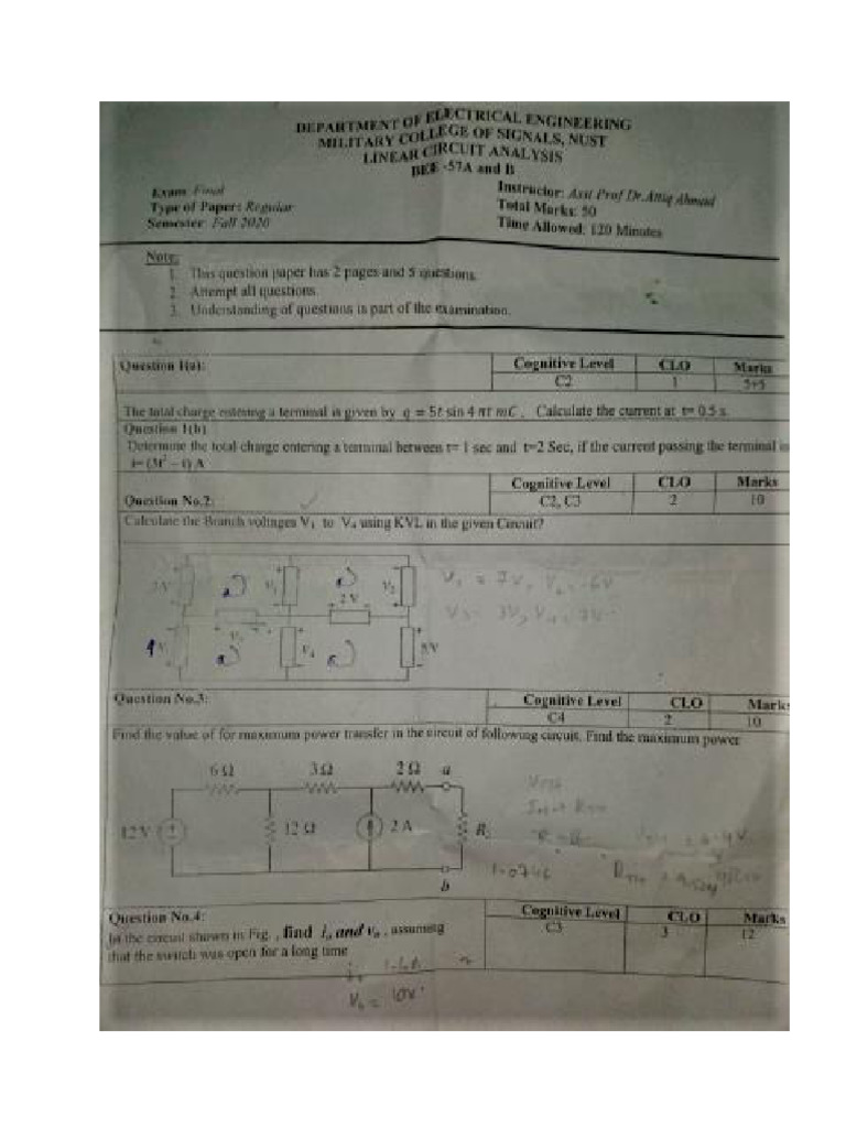 Linear Circuit Analysis 2020 Pdf