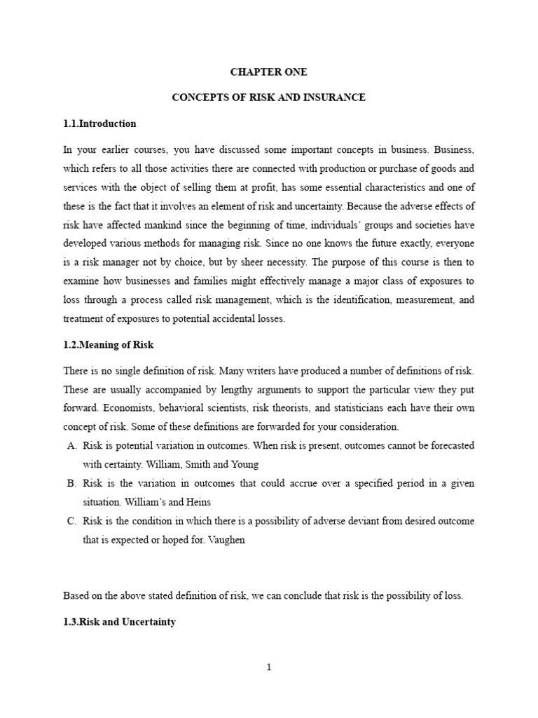 Risk management CH111111 | PDF | Risk | Uncertainty