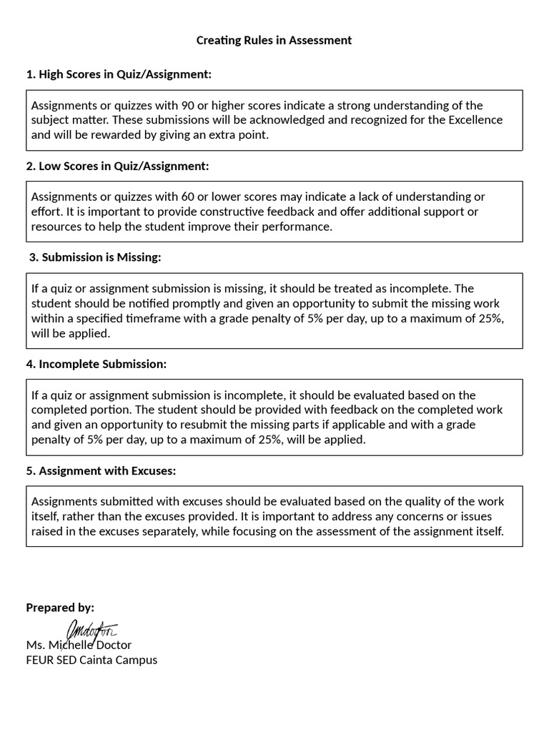 Creating Rules in Assessment_CANVAS | PDF