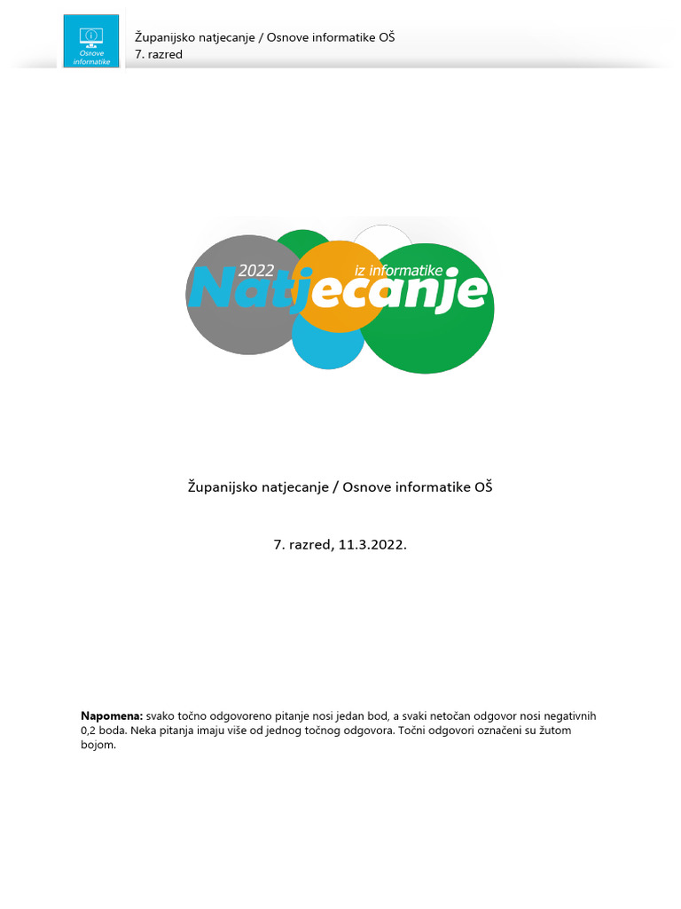 Zadaci I Rjesenja 7 | PDF