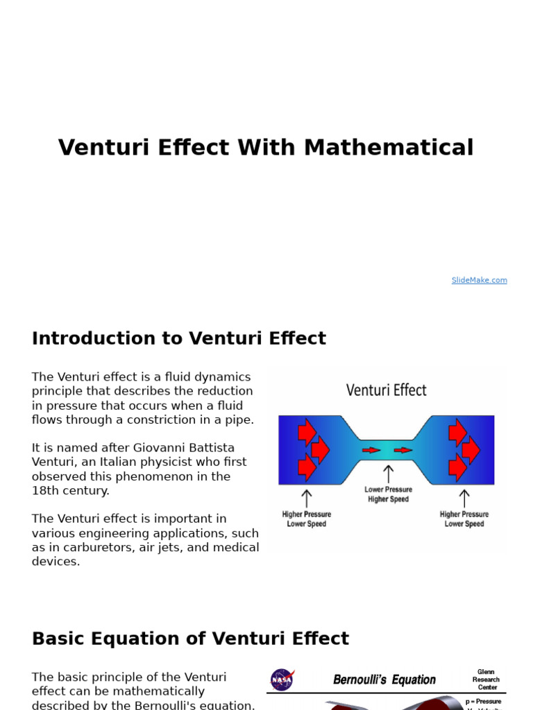Understanding the Venturi Effect | PDF | Fluid Dynamics | Liquids