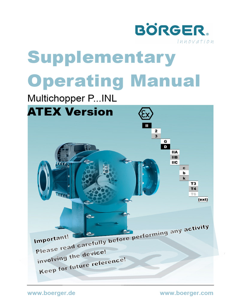 Boerger Multichopper - Version ATEX | PDF | Combustion