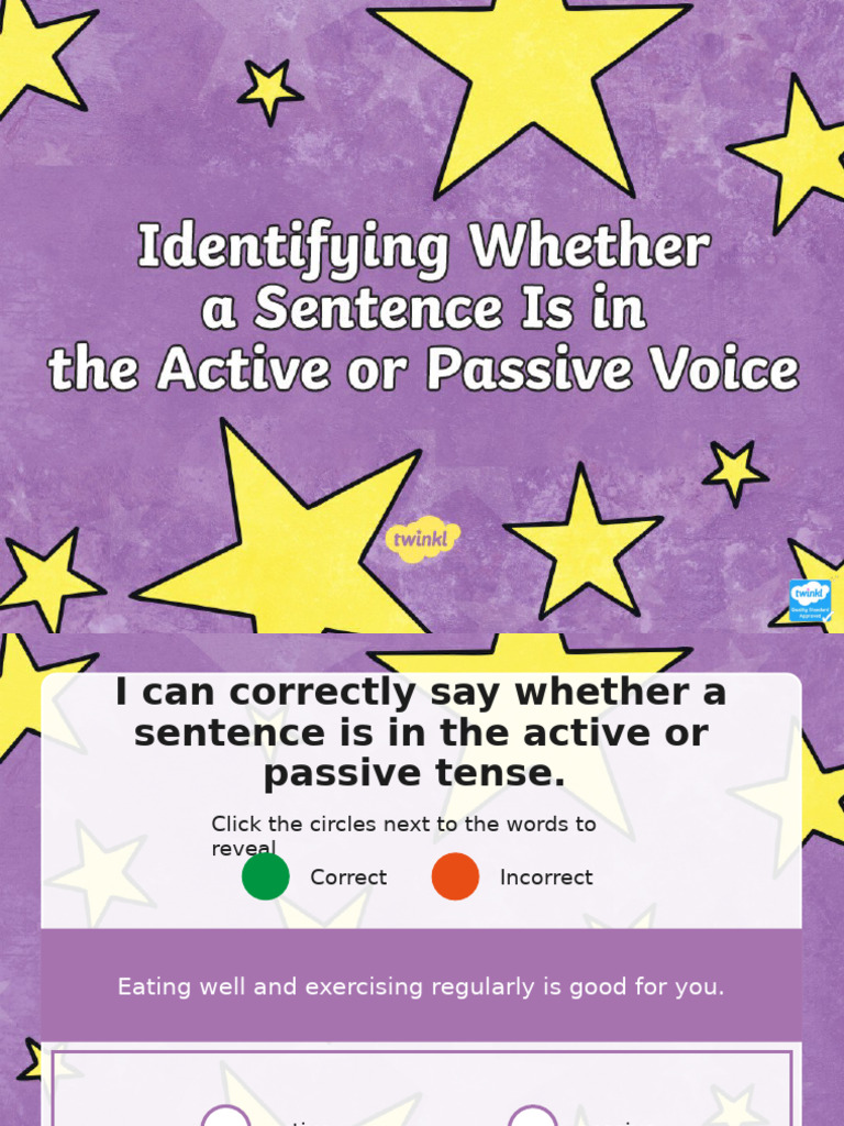 Au t2 e 847 Active and Passive Voice Lesson Powerpoint Ver 4 | PDF ...