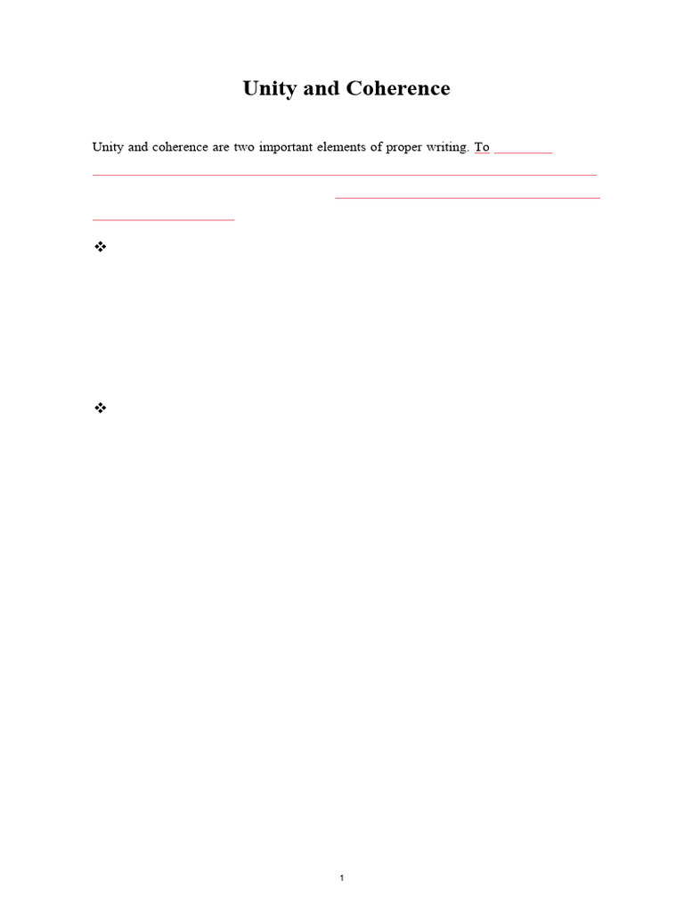 Unity and Coherence | PDF | Essays | Pronoun Unity and Coherence | PDF | Essays | Pronoun